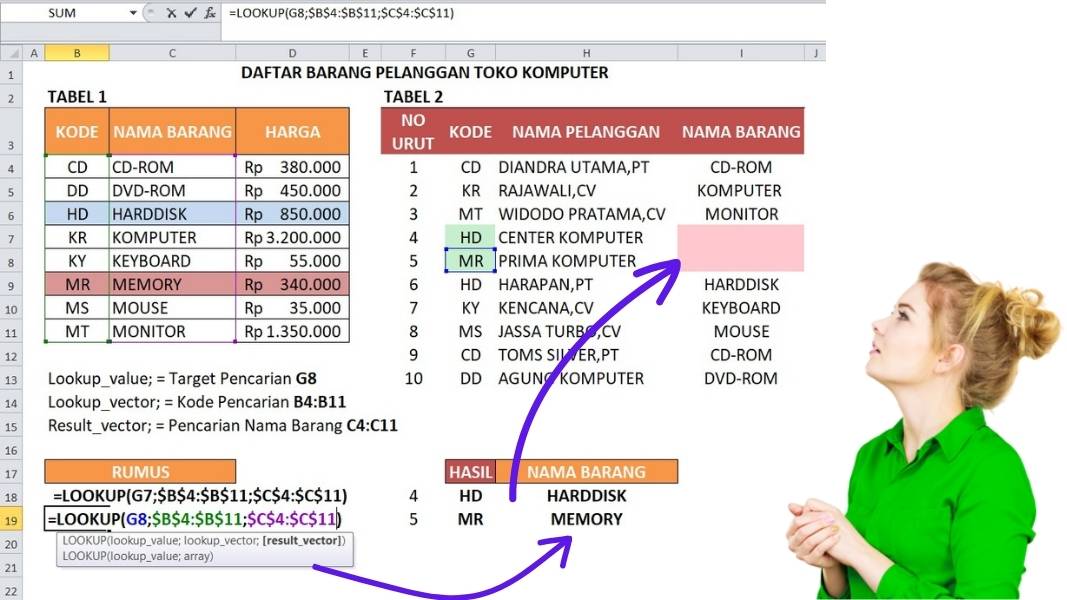 Fungsi Rumus Lookup Excel Beserta Contohnya BETANTT