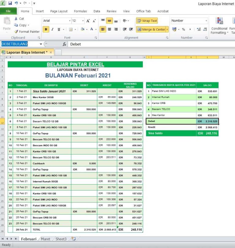 Pengertian Cell, Row, Column, dan Range Dalam Excel | BETANTT