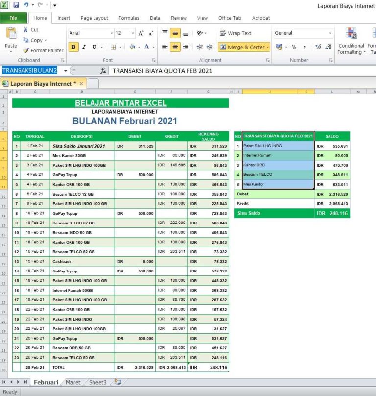 Pengertian Cell, Row, Column, dan Range Dalam Excel | BETANTT